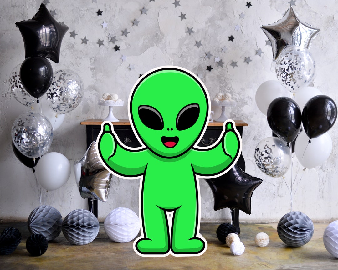 Alien Cutout Big Decor Space Alien Party Decorations Alien - Etsy