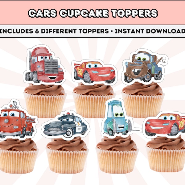 Cars Cupcake Toppers - Etsy