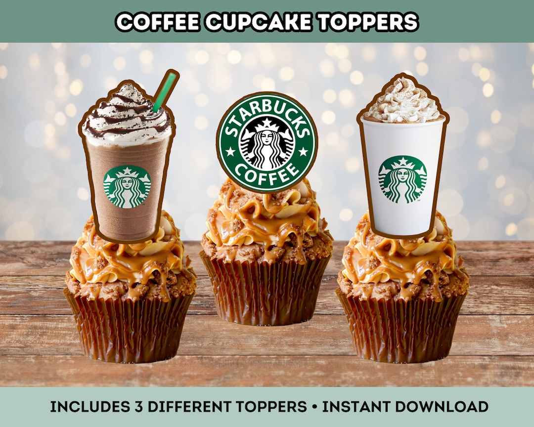Coffee Cupcake Toppers Printable Cake Topper Coffee Party - Etsy Canada