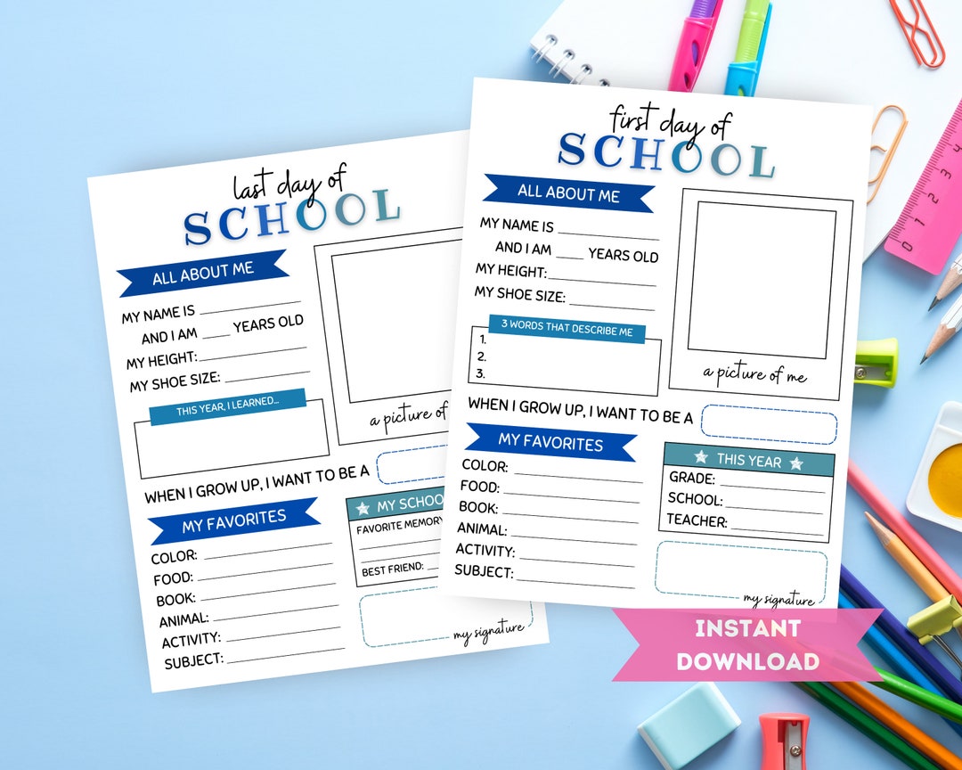 First Day of School Interview, Last Day of School Interview, Back to ...