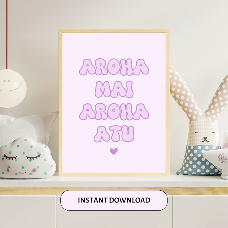 Aroha Wall Art - Māori Wall Art - Te Reo Māori Art - - Etsy