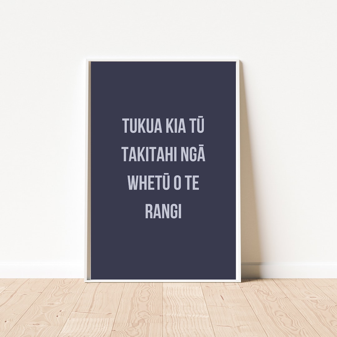 Matariki Whakatuaki Māori Proverb Wall Art - Digital Print - Etsy
