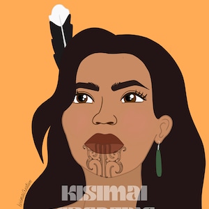 Manawa Wahine Māori - Māori Woman Wall Art - Digital Print - Etsy