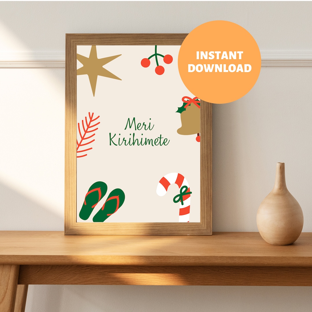 Meri Kirihimete Te Reo Māori Wall Art - Etsy