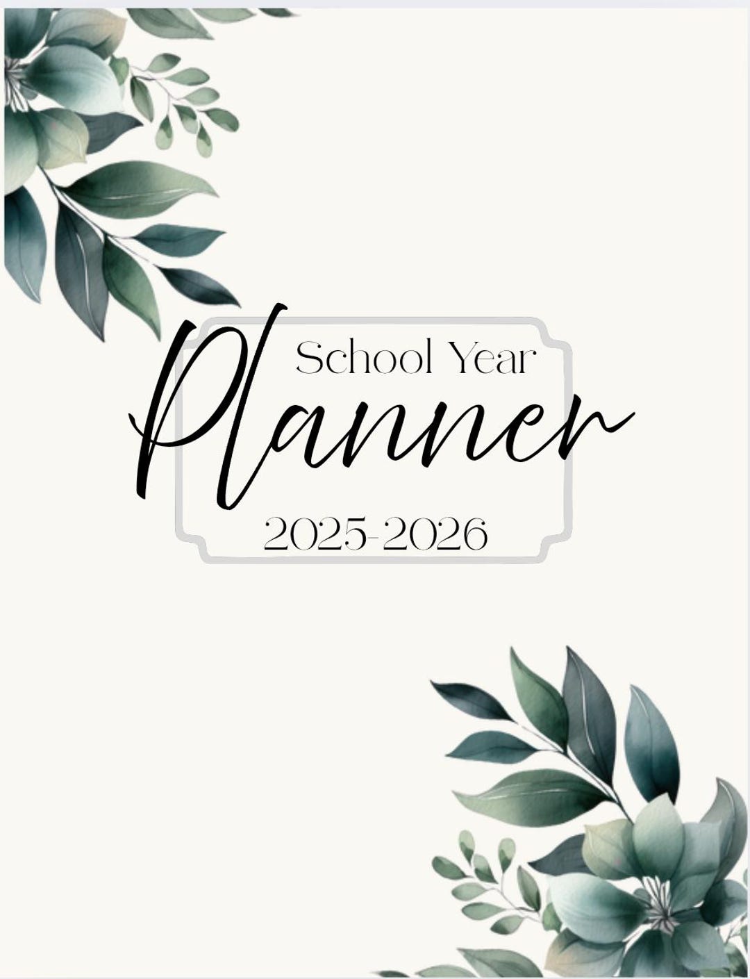 Printable Planner for School Year August 2025-july 2026 - Etsy