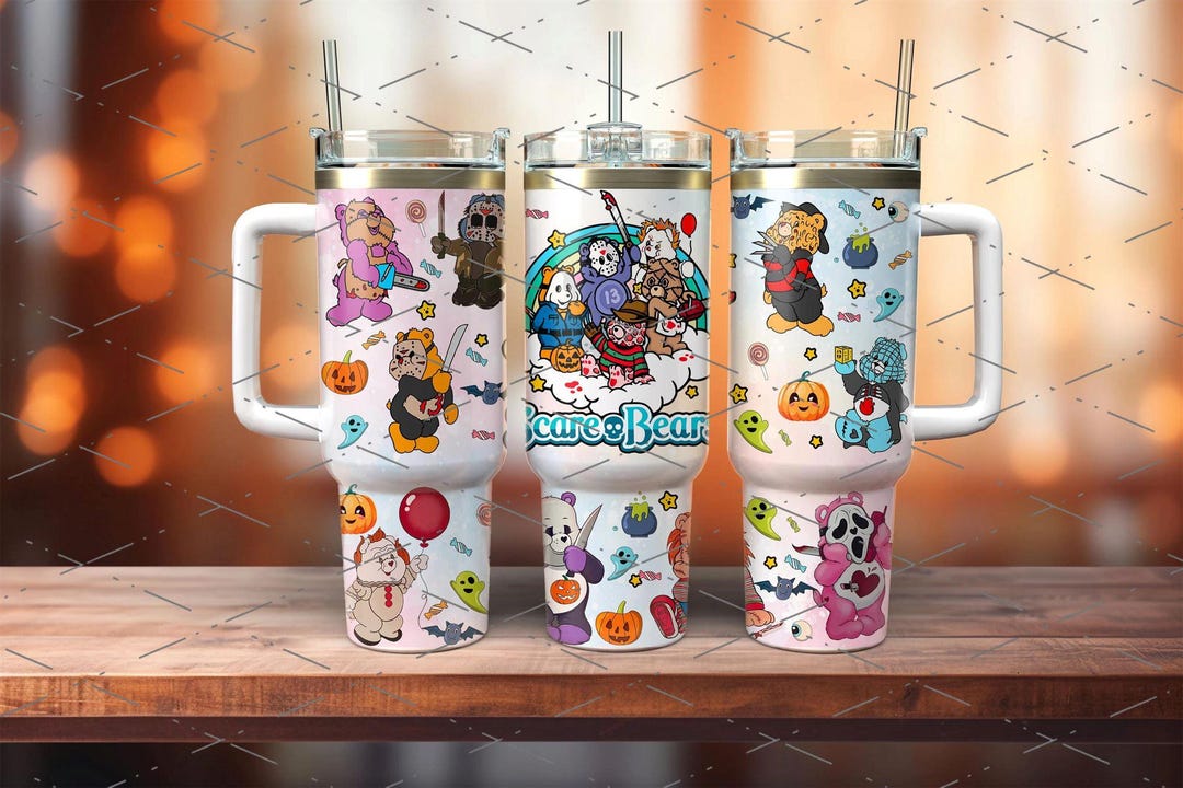 Horror Killers 40oz Tumbler Wrap Png, Movie Characters 40oz Tumbler Png ...