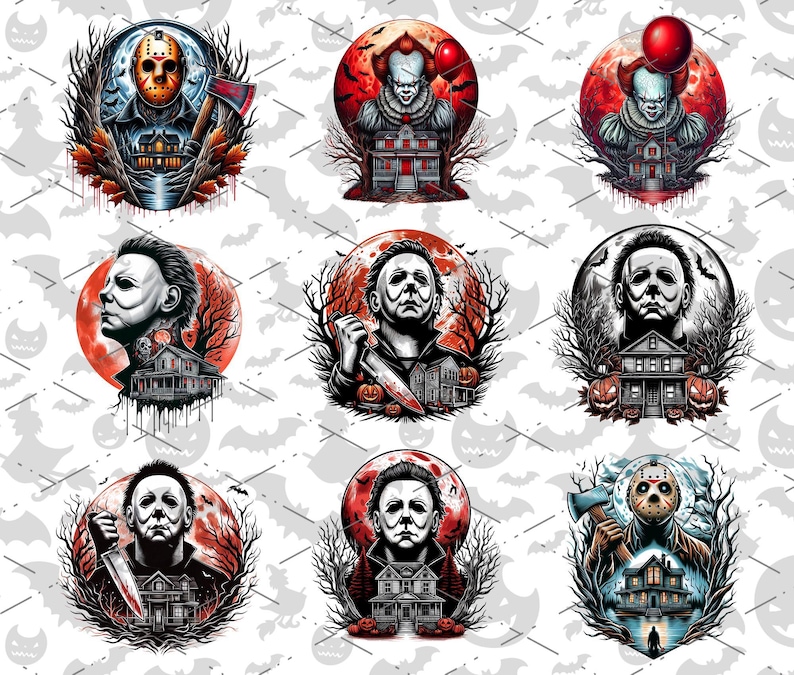 35 Designs Horror Movies Bundle Png, Horror Png, Halloween Movies Png ...