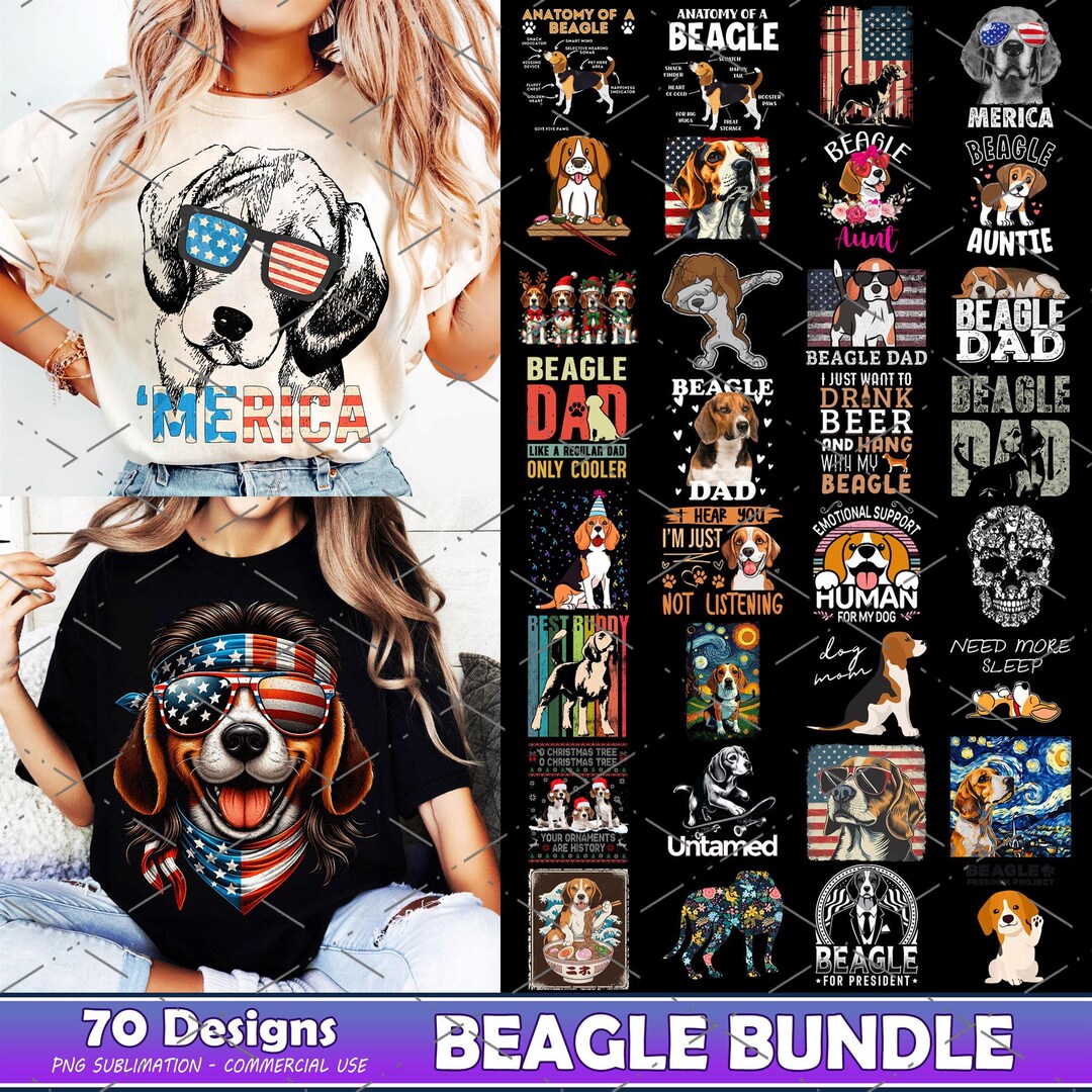 Beagle Bundle Png, Beagle Designs, Cute Puppy Png, Funny Beagle Png ...