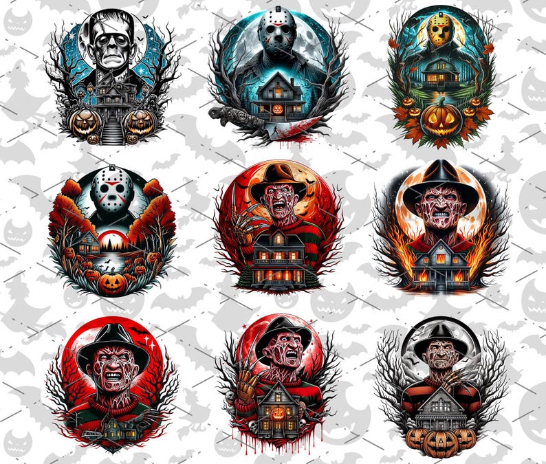 35 Designs Horror Movies Bundle Png, Horror Png, Halloween Movies Png ...