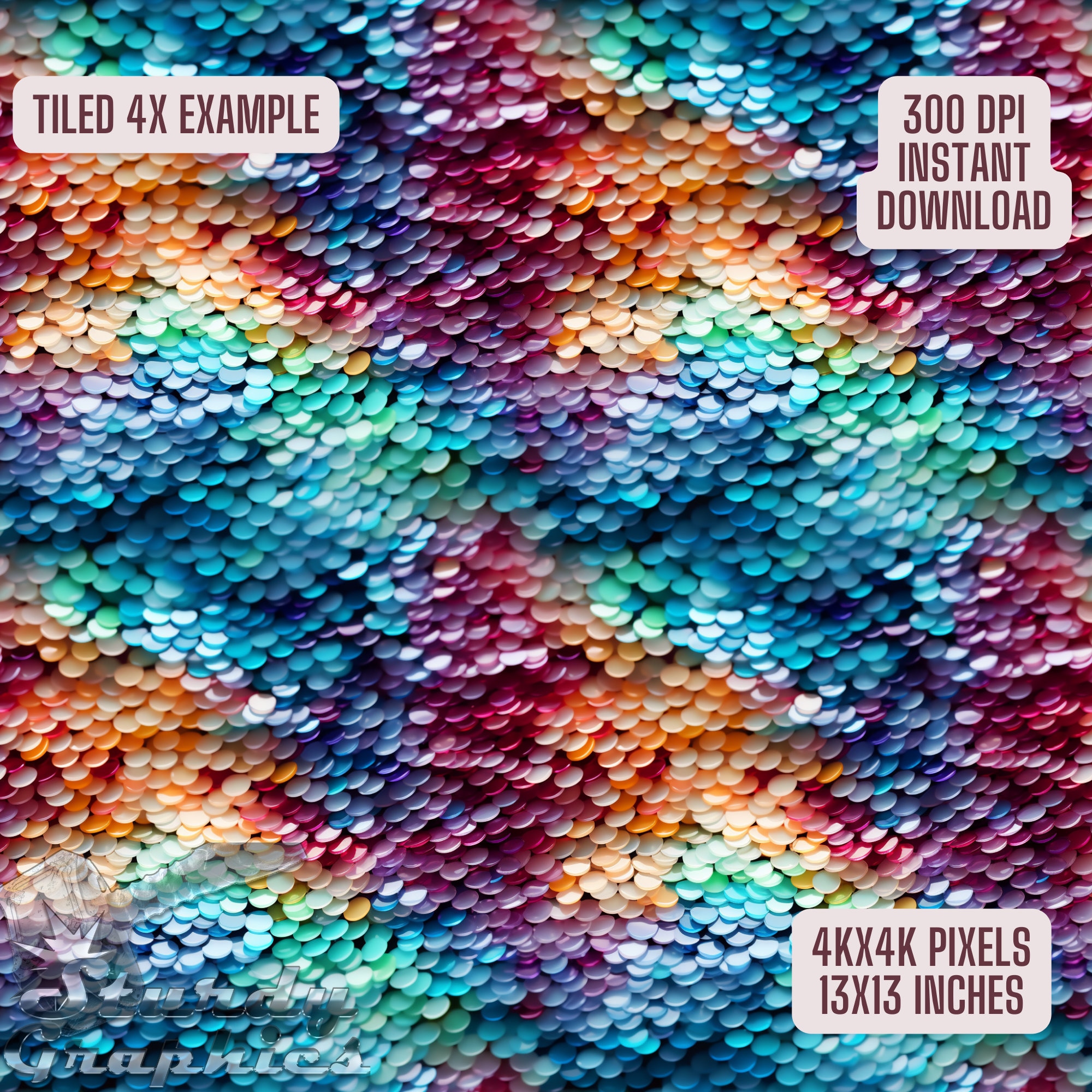 Sequin Background Seamless Pattern, Sequin Clipart, Shimmer Sequin ...