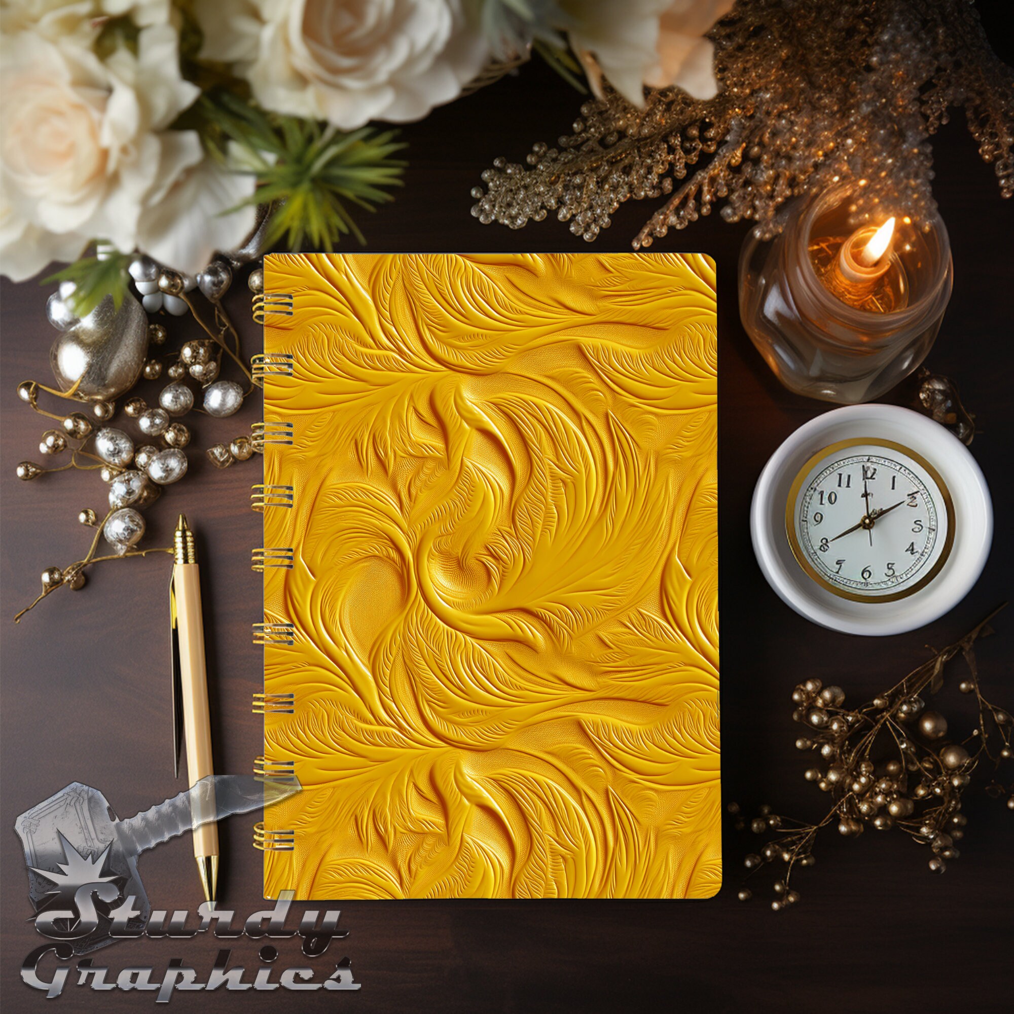 Antique Digital Paper as Embossed Leather for Engraved Journal Engraved ...