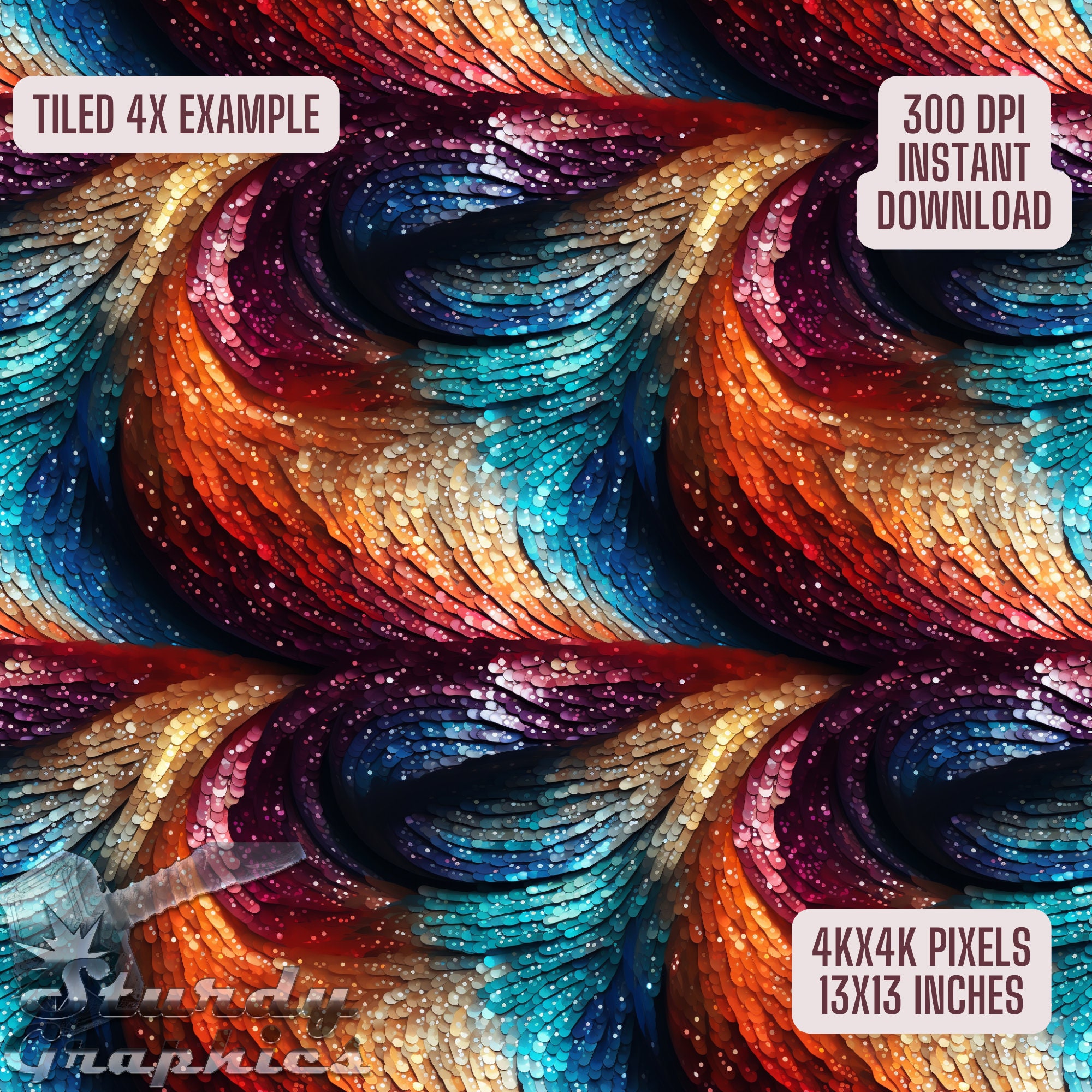 Sequin Background Seamless Pattern, Sequin Clipart, Shimmer Sequin ...