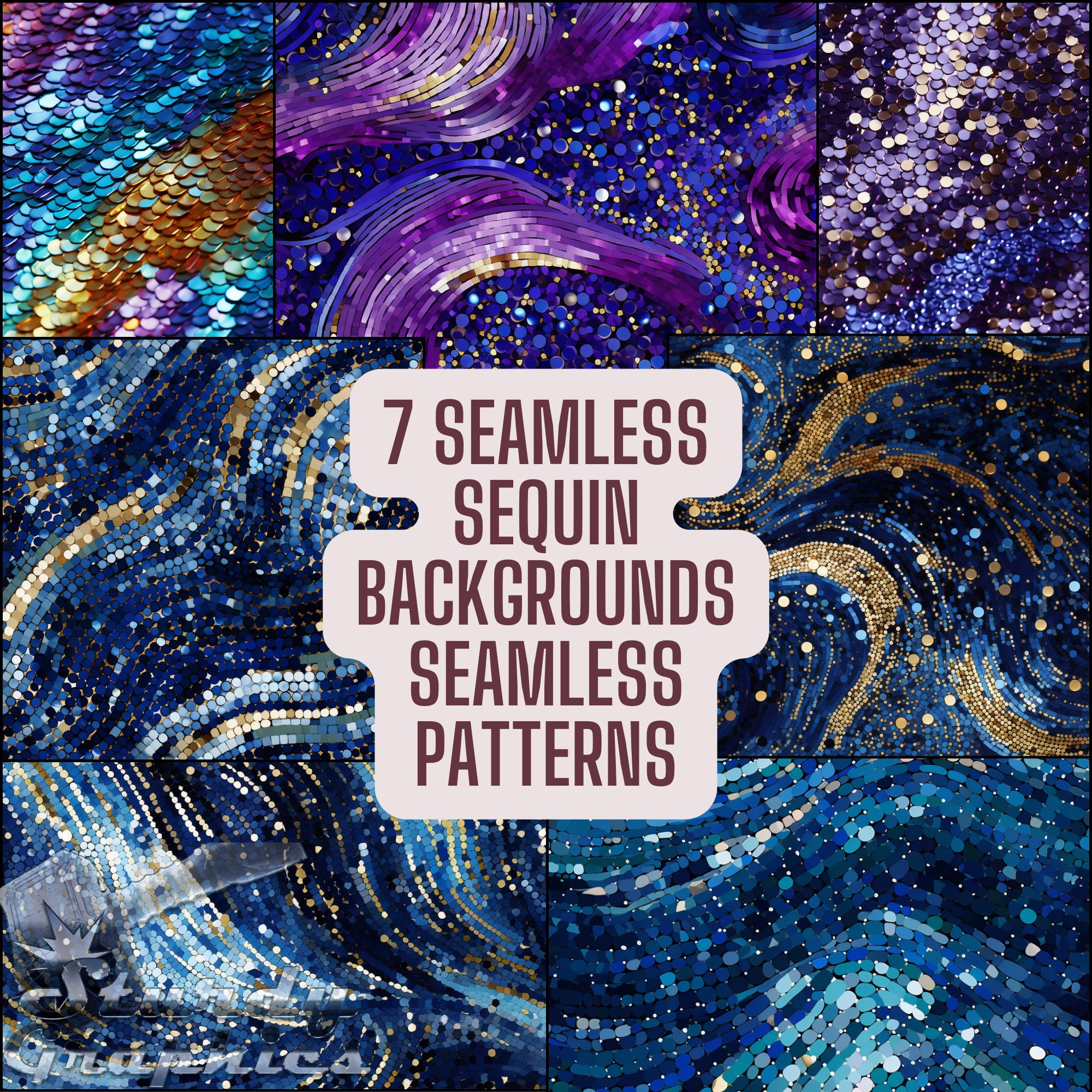 Sequin Background Seamless Pattern, Sequin Clipart, Shimmer Sequin ...