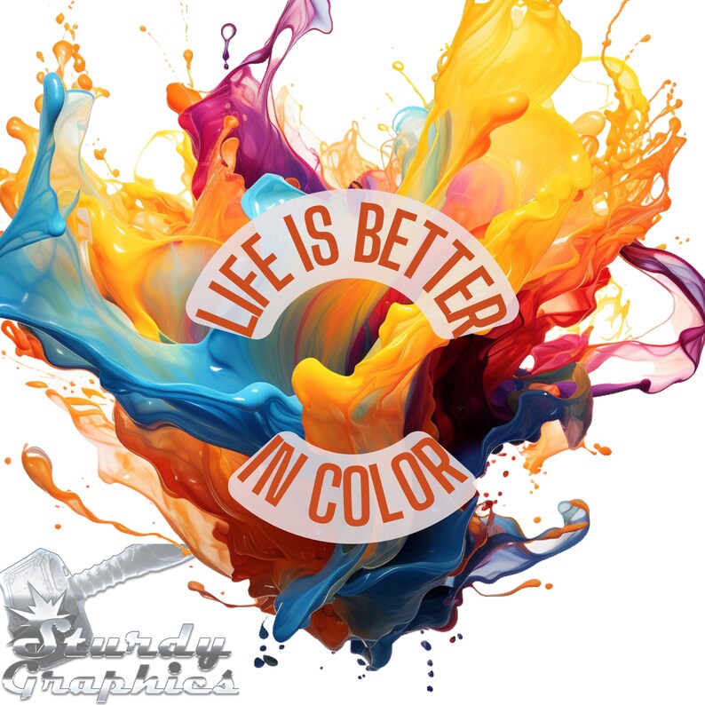 3D Rainbow Paint Splash Graphic Aquarelle Clipart Paint Splatter PNG ...