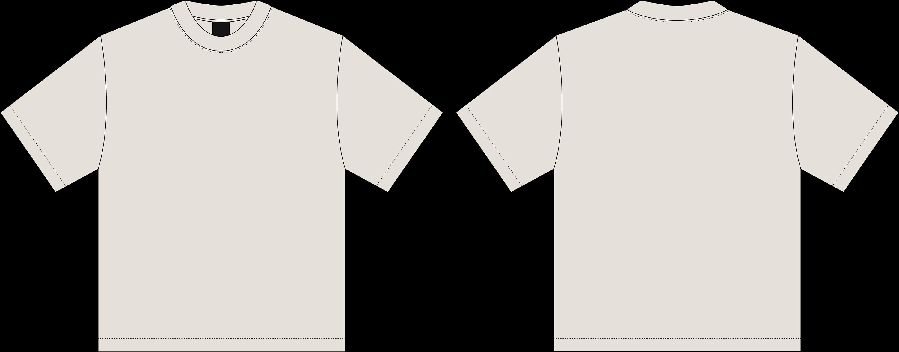 Simple T-shirt Tech Pack Template CAD Affordable Streetwear Vector ...