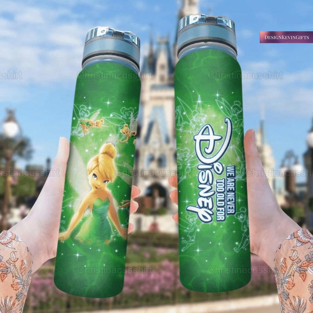 Disney Water Tracker Bottle, Tinker Bell Water Bottle, Tinker Bell ...