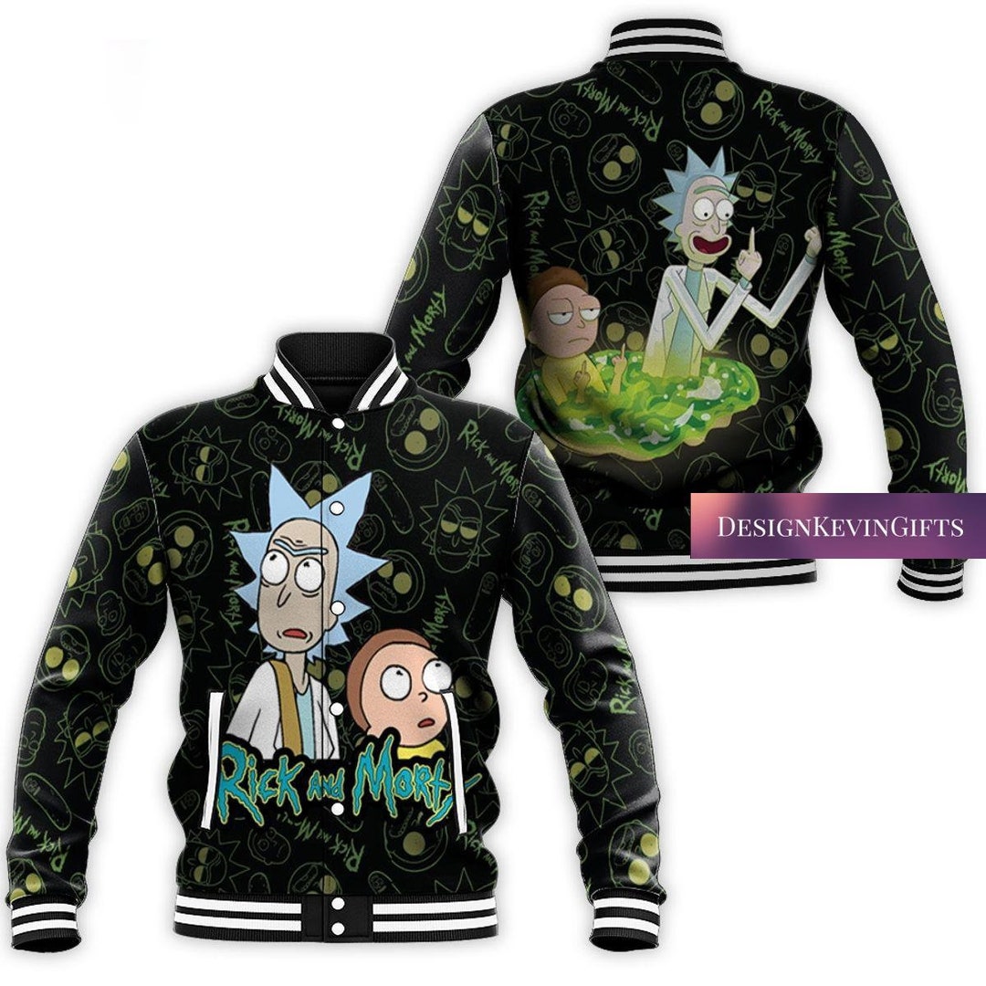 Rick and Morty Baseball Jacket Rick and Morty Hoodie Rick - Etsy