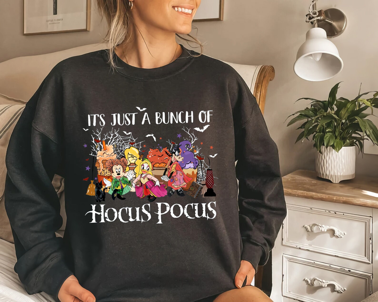 Minnie Daisy Clarabelle Cosplay Hocus Pocus Coffee Sweatshirt - Etsy