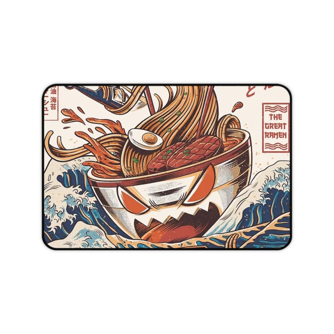 Desk Mat - the Great Ramen off Kanagawa Mouse Pad, Gaming Mousepad ...