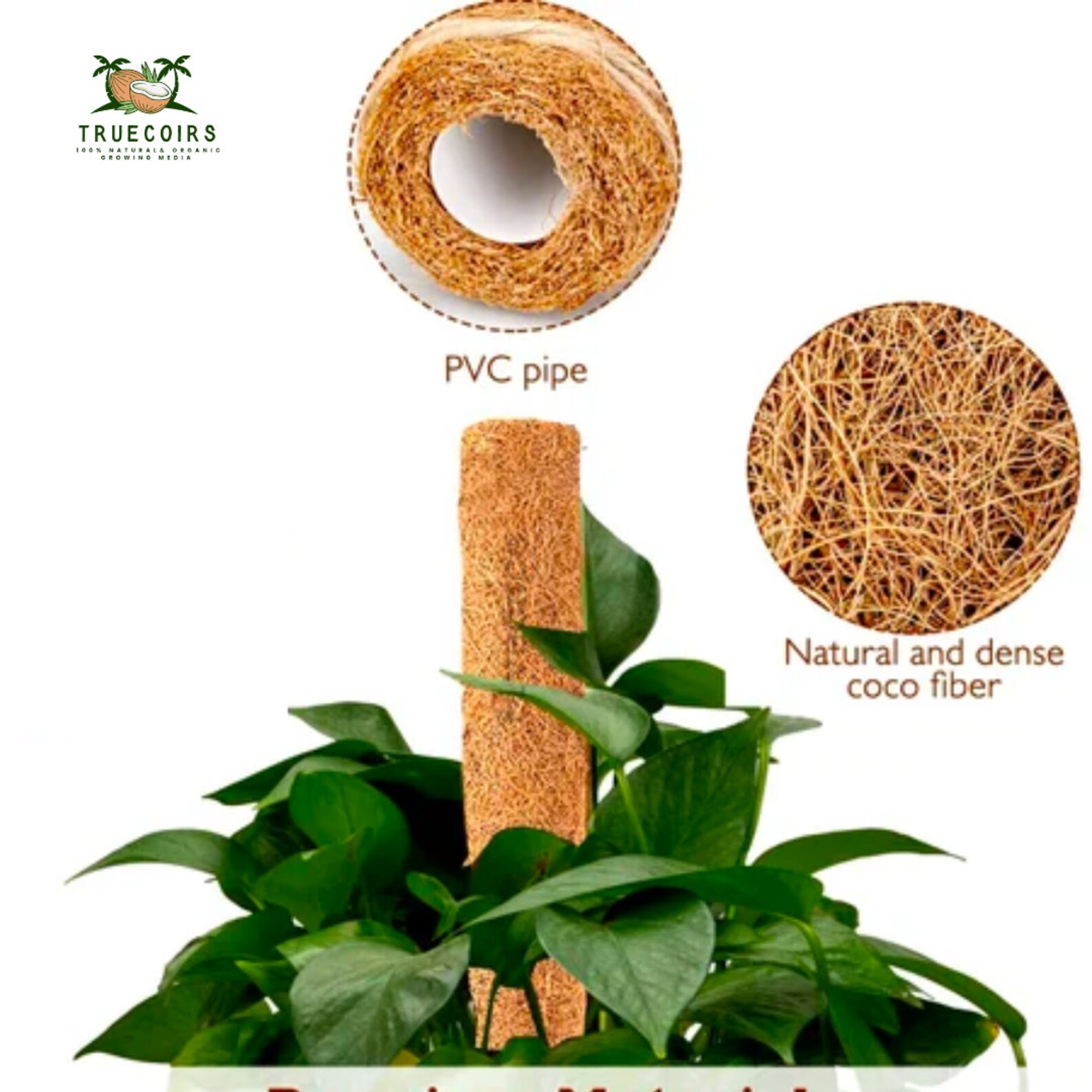 Pack of 6 Coco Coir Pole- Plants Monstera 24" Sized Poles for Climbing ...