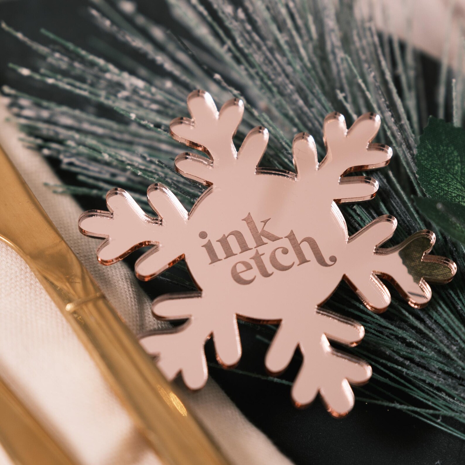 Christmas Snowflake Drink Toppers Place Card Glass Marker Corporate ...