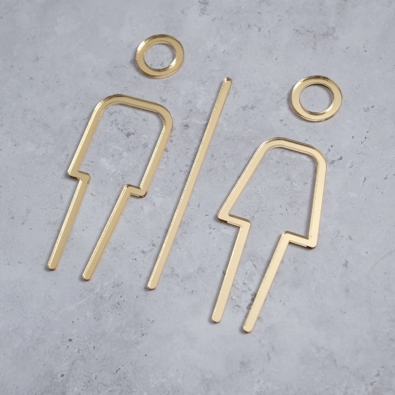 Toilet Sign, Restroom Door Sign, Toilet Door Sign, WC Signs, Restroom ...