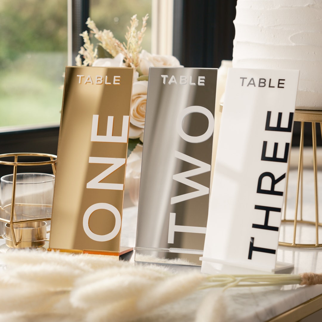 Event Decor, Table Numbers, Cafe Table Numbers, Wedding Table Numbers ...