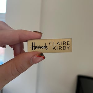 Custom Engraved Magnetic Name Tags - Personalized Gold & Silver ...