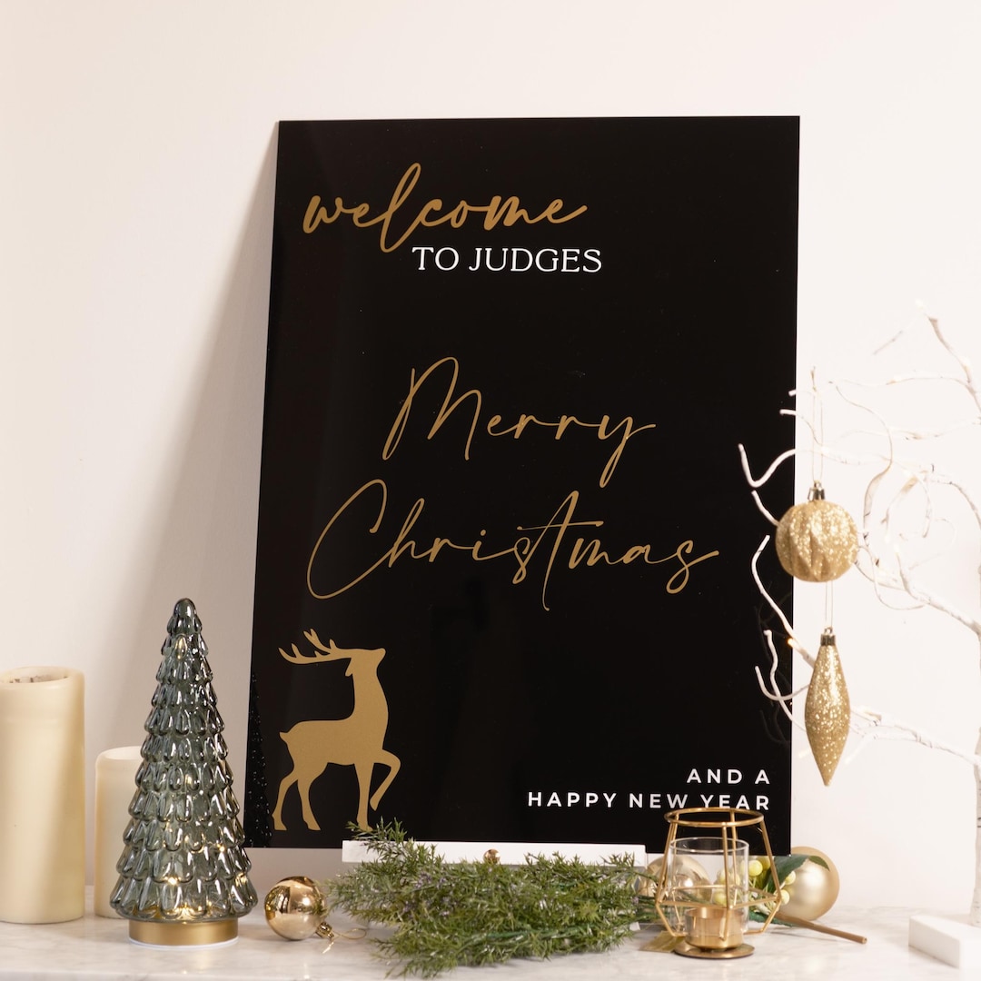 Welcome Business Christmas Party Signs Restaurant Christmas Decor ...