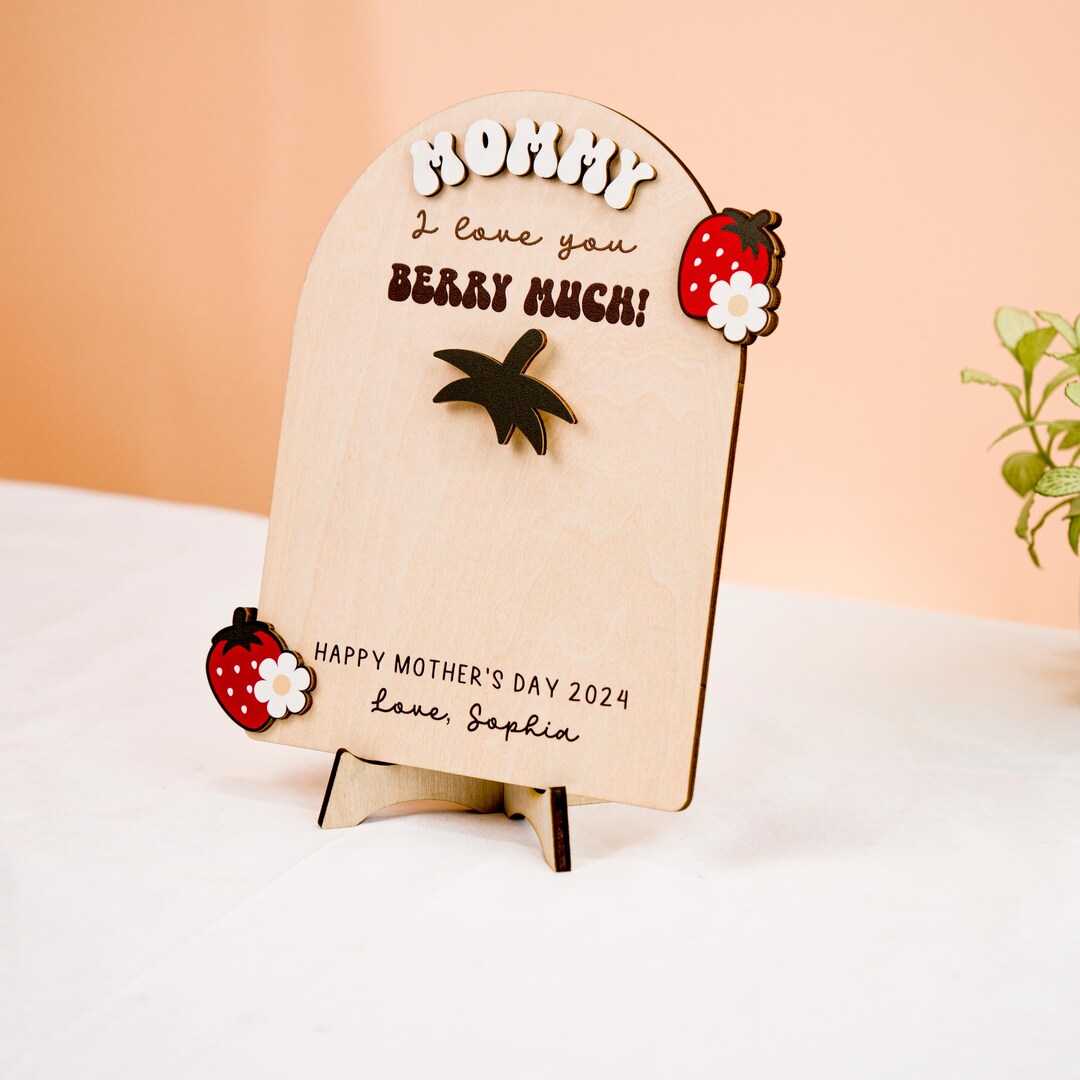 DIY Handprint Footprint Sign, I Love You Berry Much Hand Print Sign ...