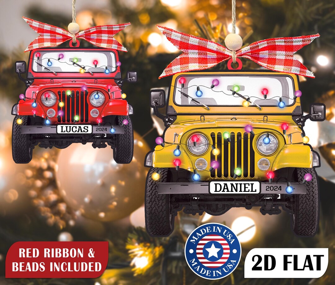 Personalized Car Christmas Ornament, Custom Name Vehicle Keepsake Gift ...