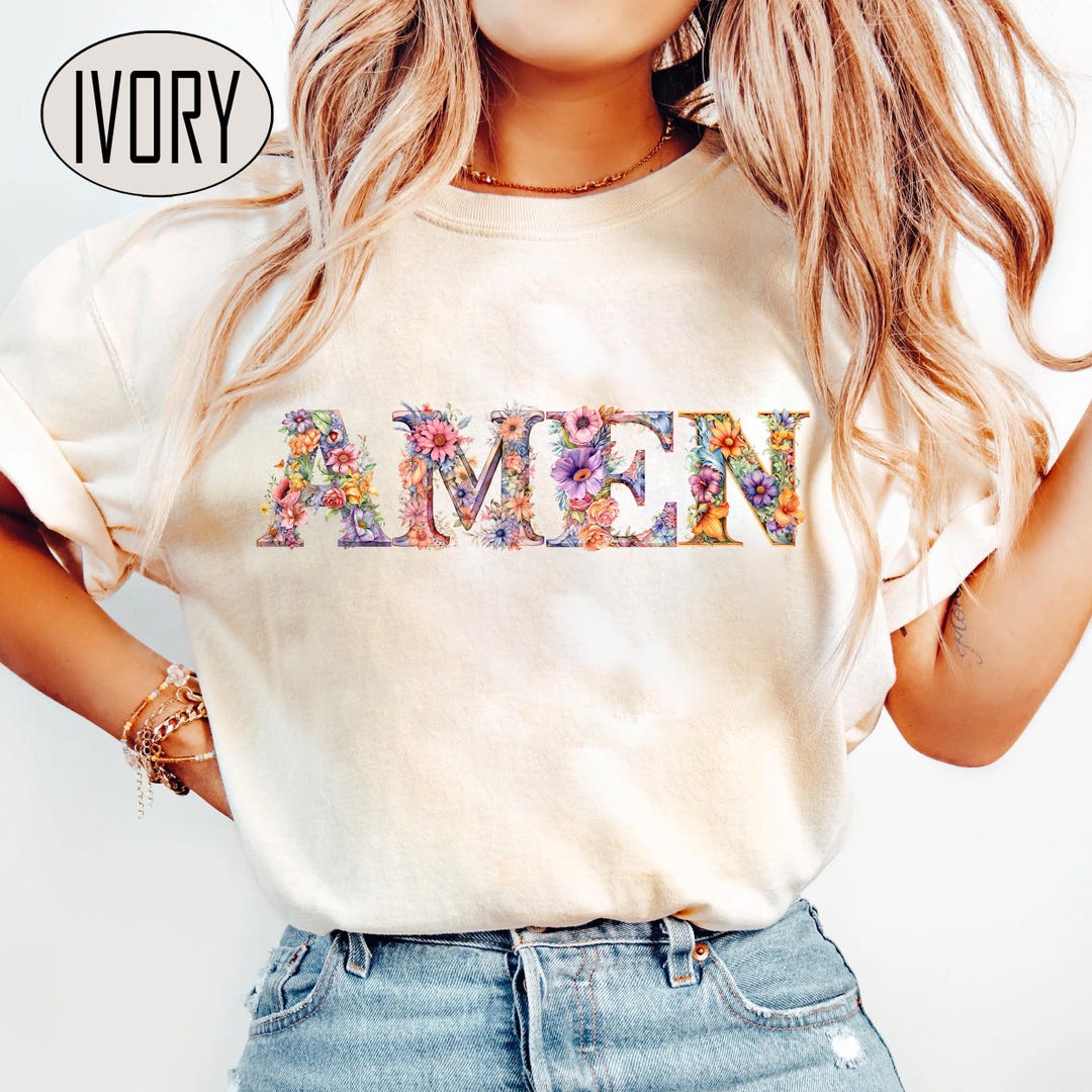 Floral Amen PNG, Christian Easter PNG, Religious Mom PNG, Jesus Lover ...