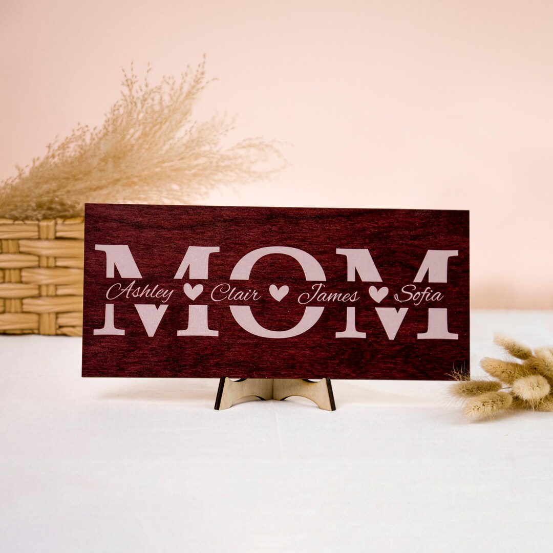 Daughter Mom Wood Sign Grandma, Mom Sign, Mom Gift, Personalized Gift ...
