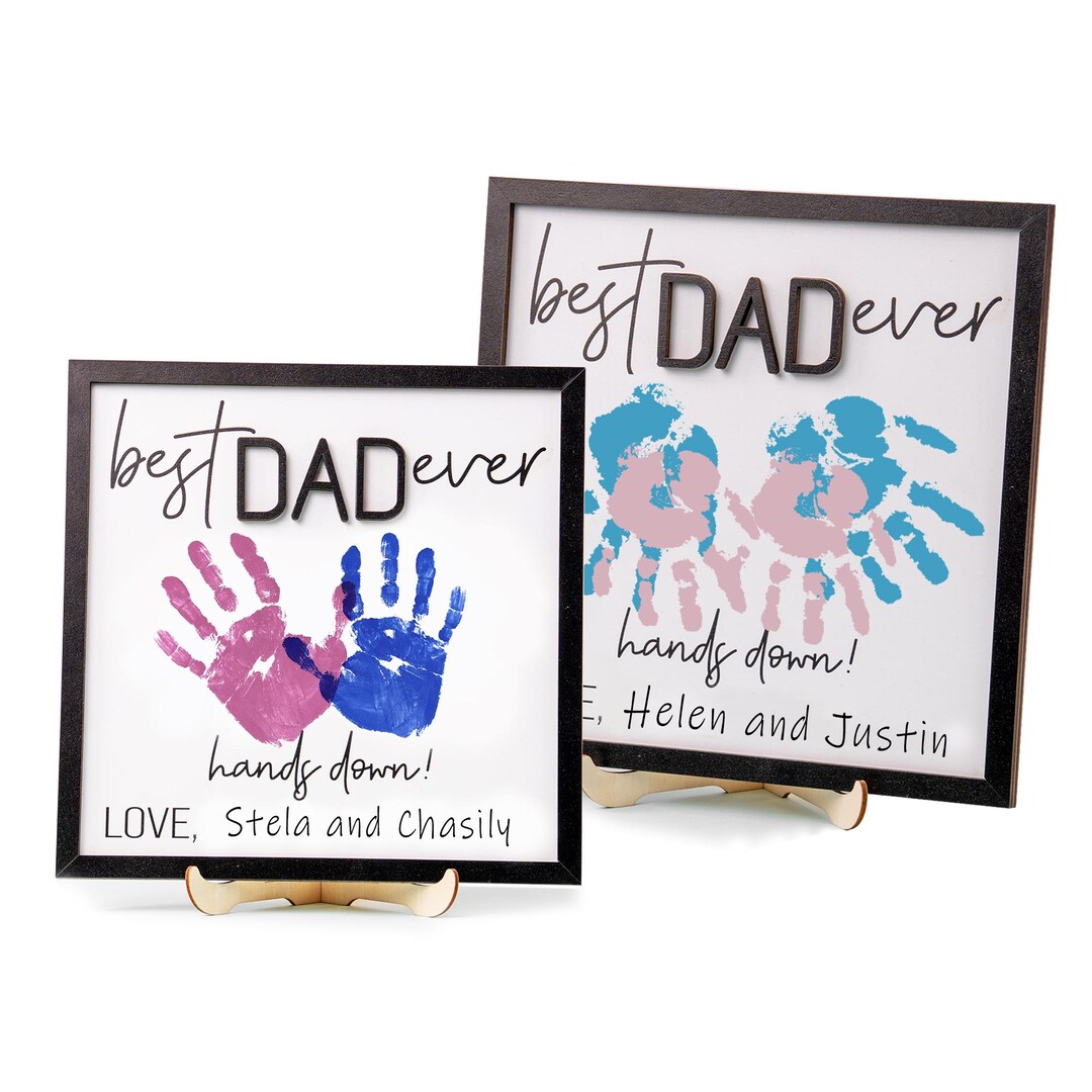 Best Daddy Ever Hand Down, Personalized Wooden Frame, Father's Day Gift ...