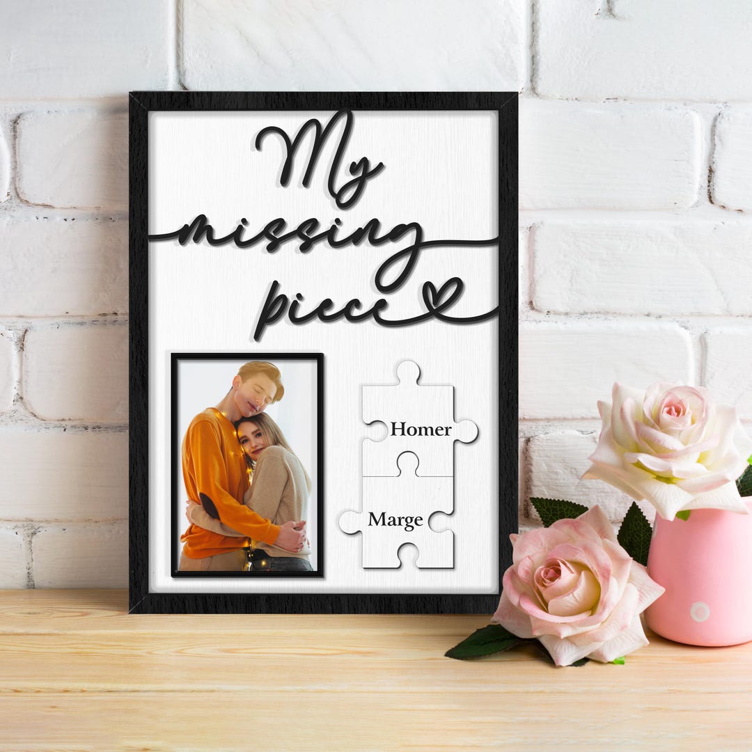 Missing Piece Sign, Puzzle Piece Sign, Custom Boyfriend Gifts, Gifts ...