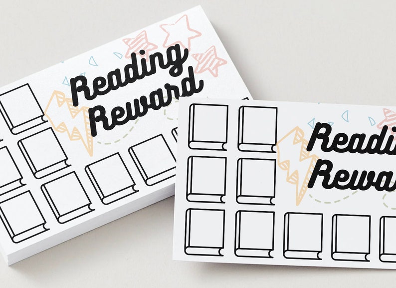 Reading Reward Punch Card DOWNLOAD, Homeschool Reward Cards, Homeschool ...