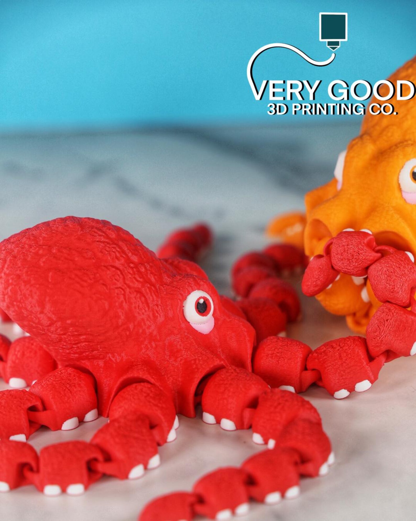 Cute Flexi Octopus & Tentacle Keychain .STL File for 3dprinting ...