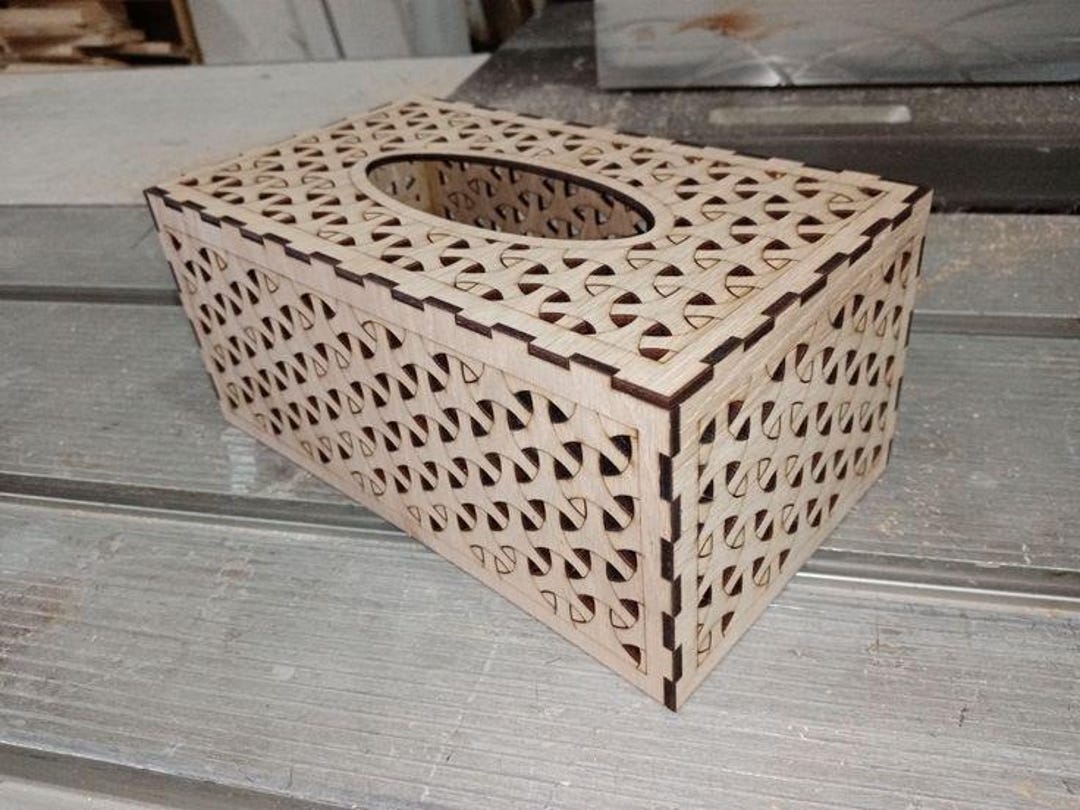 Laser Cut Tissue Box DXF File – Geometric Wooden Box Svg – Decorative ...