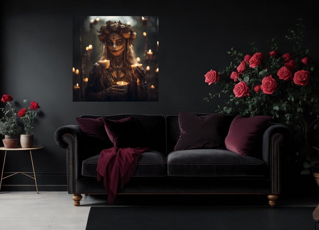 Day of the Dead Mexican Catrina Poster, Mexico Catrina Sugar Skull Girl ...