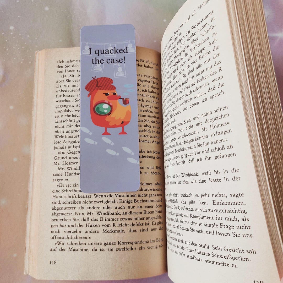 Funny Bookmark Duck I Quacked the Case Gift Idea for Book Lovers, Crime ...