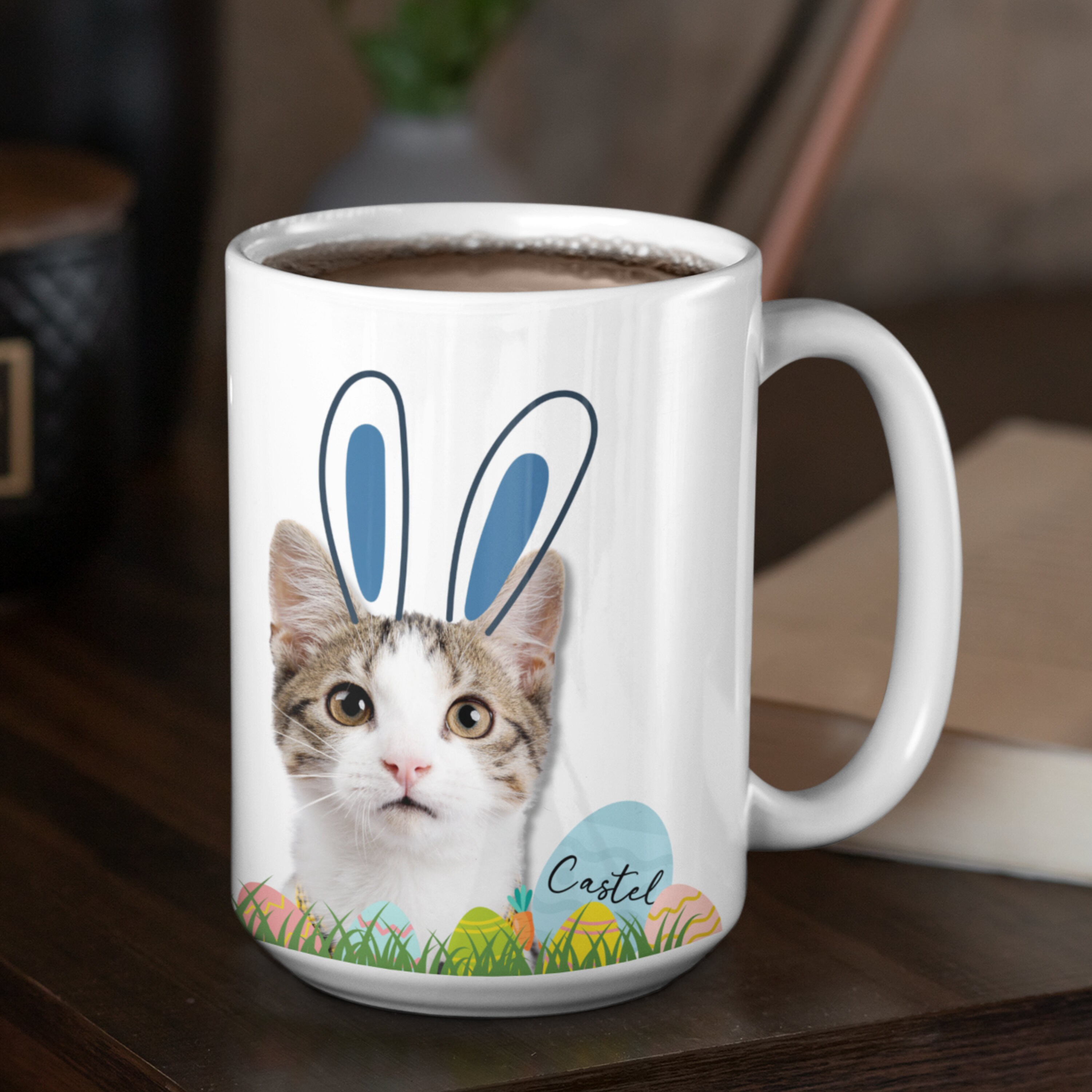 Custom Easter Mug, Custom Dog Easter Gift, Easter Coffee Mug, Easter ...