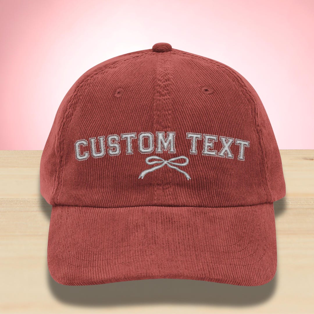 Customised Text Cap Customized Personalized Embroidered Coquette Cap ...