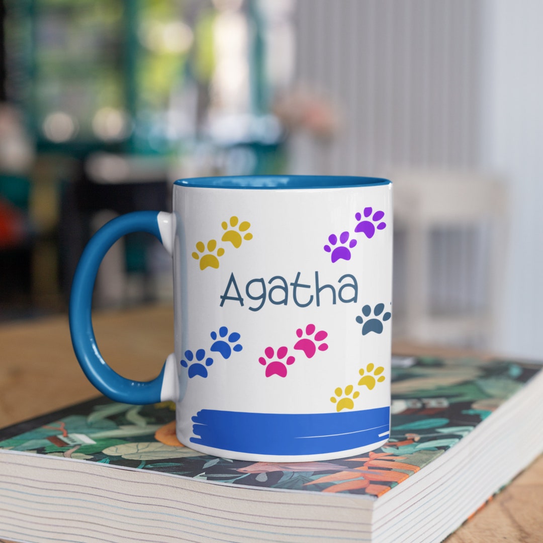 Vibrant 11 Oz and 15 Oz Paw Print Coffee Mug for Pet Lovers ...