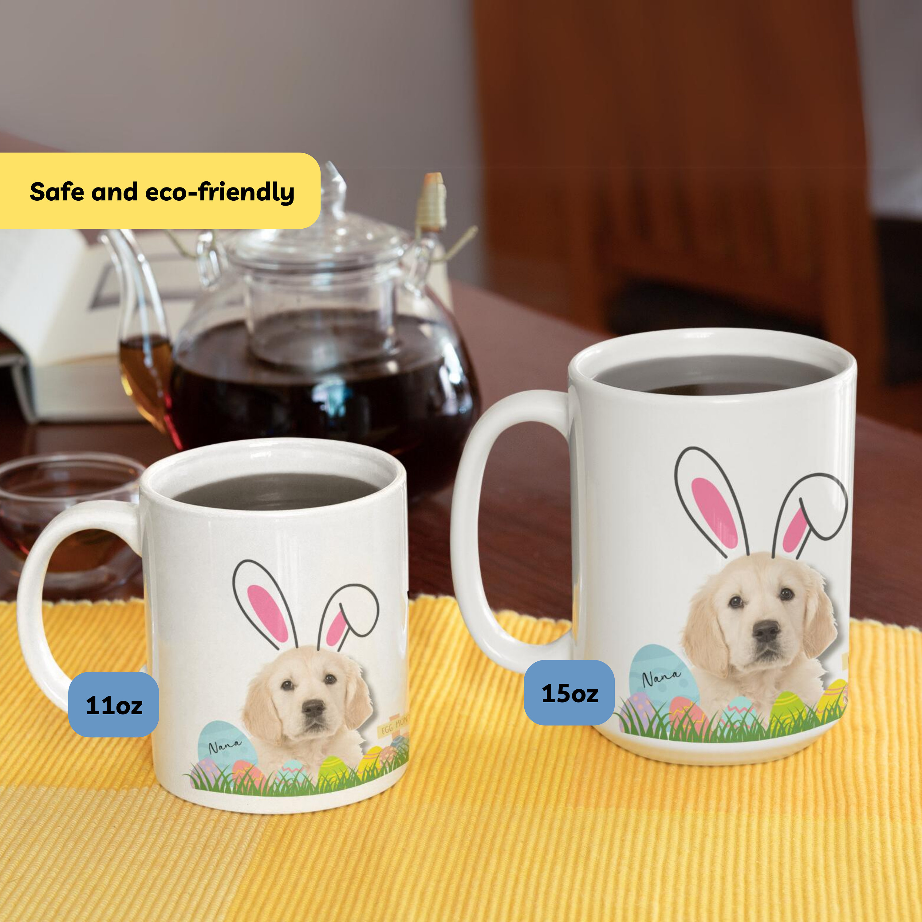 Custom Easter Mug, Custom Dog Easter Gift, Easter Coffee Mug, Easter ...