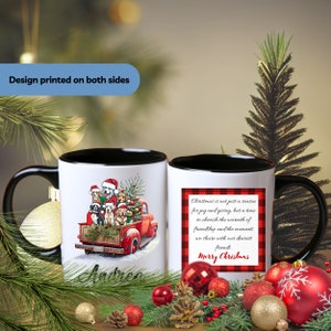 Personalized Christmas Dog Mug, Holiday Coffee Lover, Hot Chocolate ...