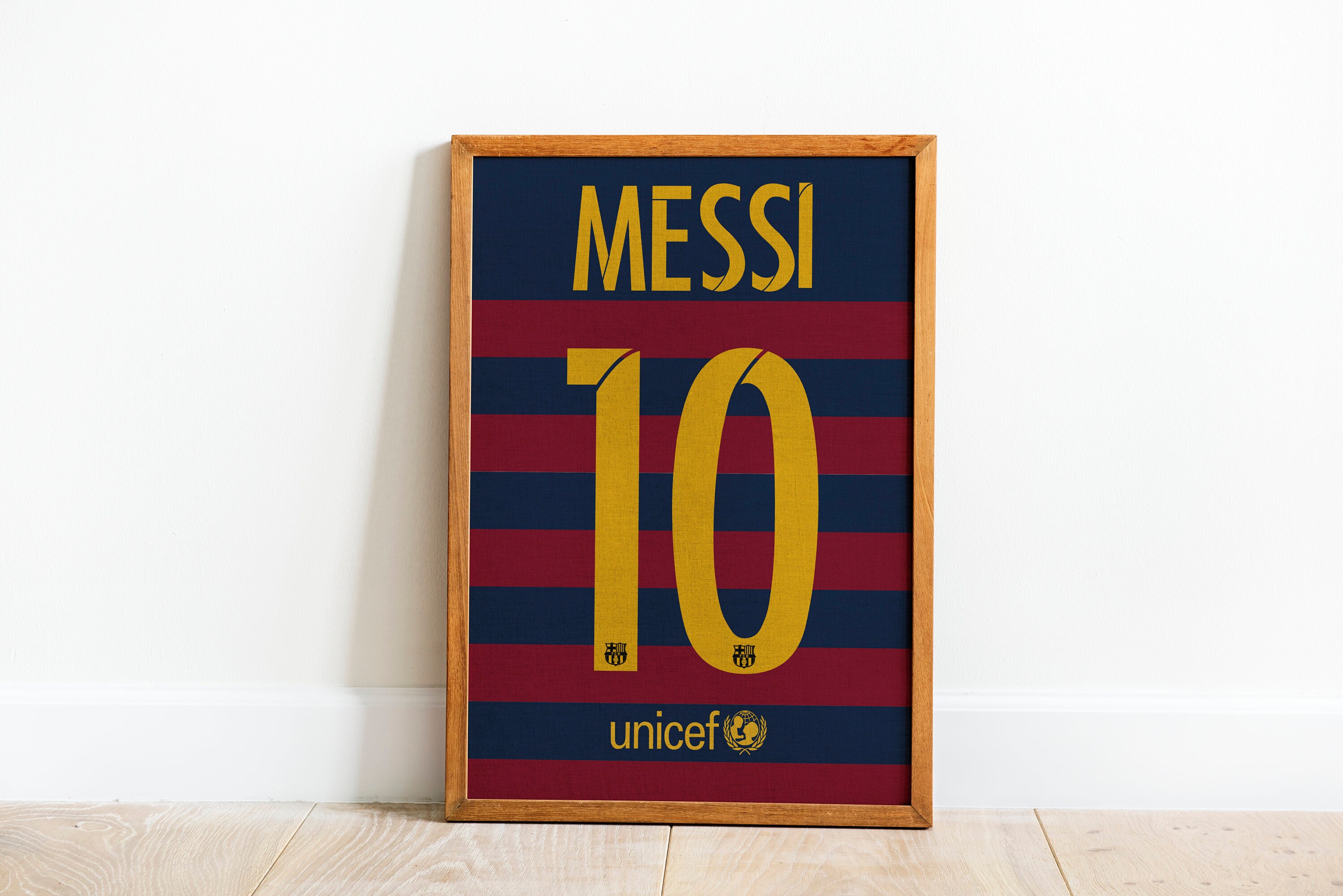 Messi Barcelona Jersey Poster Print (DIGITAL) | Football Shirt Poster ...