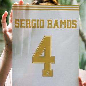 Sergio Ramos 4 Real Madrid 2019-20 Jersey Poster Print Football Shirt ...