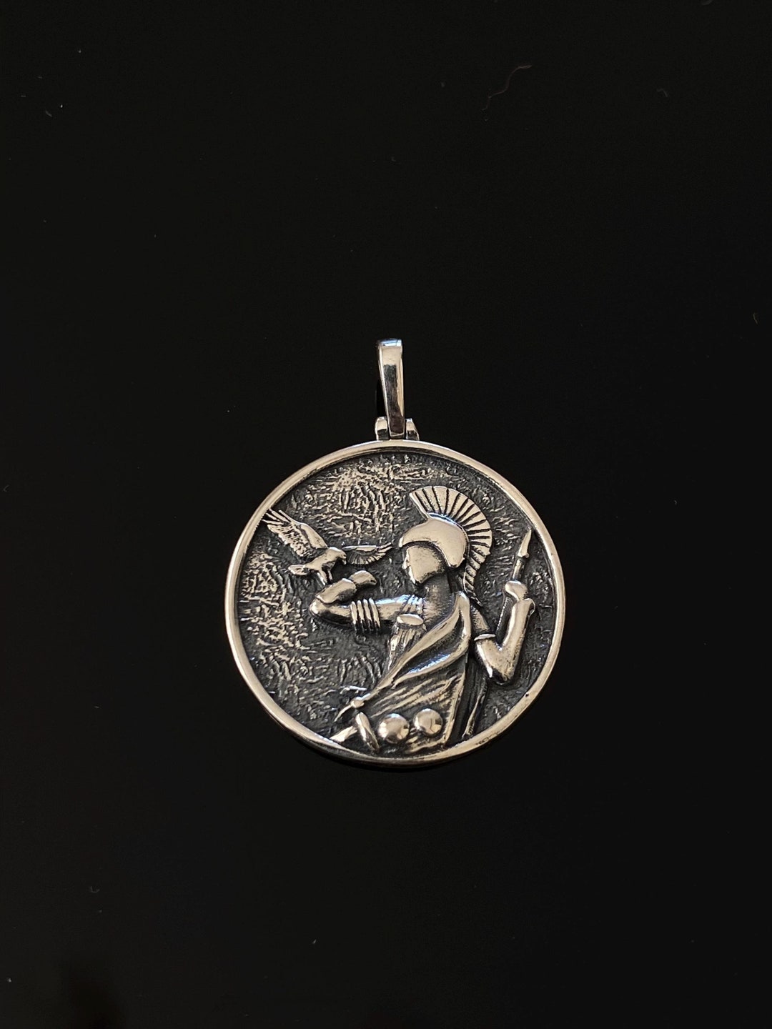 Athena Greek Mythology Necklace 925 Silver Pendant - Etsy
