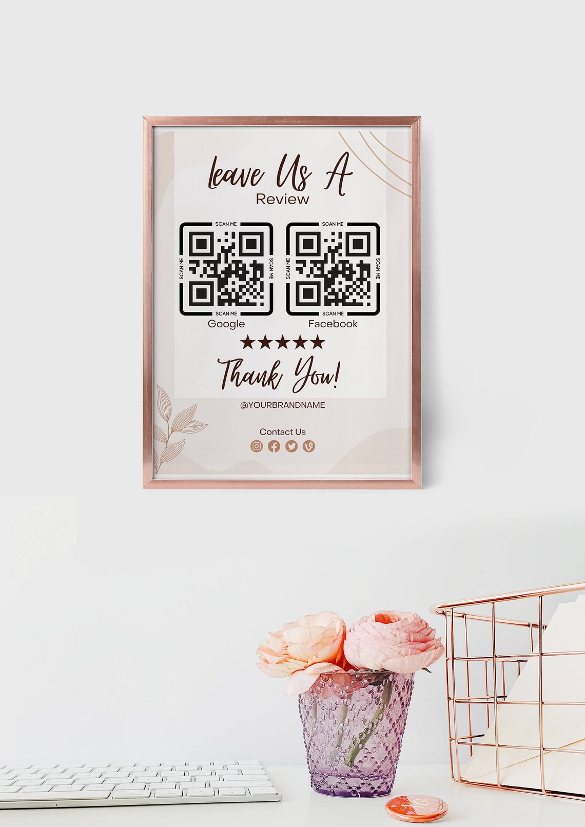 Ask for Review QR Code Sign Template, Google Rating Sign, Business ...