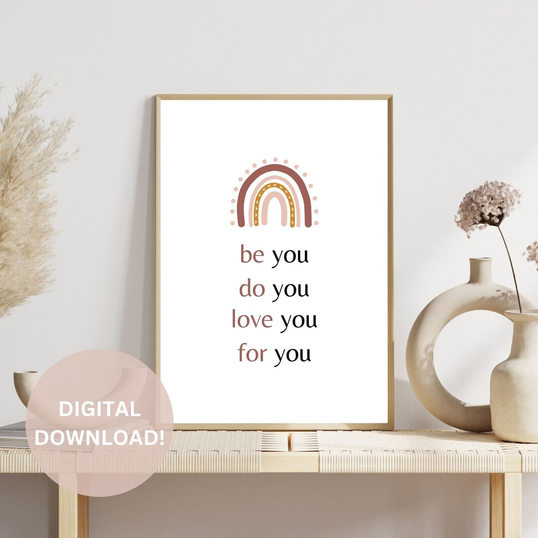 Be You Self-love Poster Affirmation Wall Art, Printable Self-love Gift ...